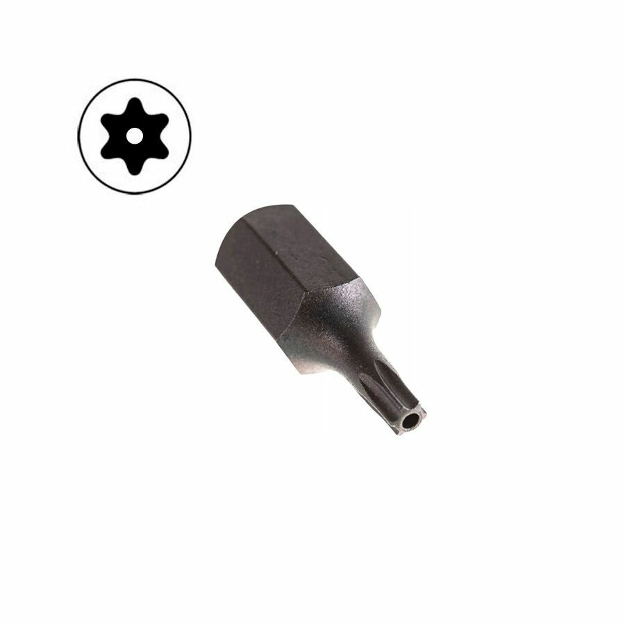 Бита TORX (торкс) Т20 "звездочка" с отверстием 10мм короткая 30мм AIST 1323020TT