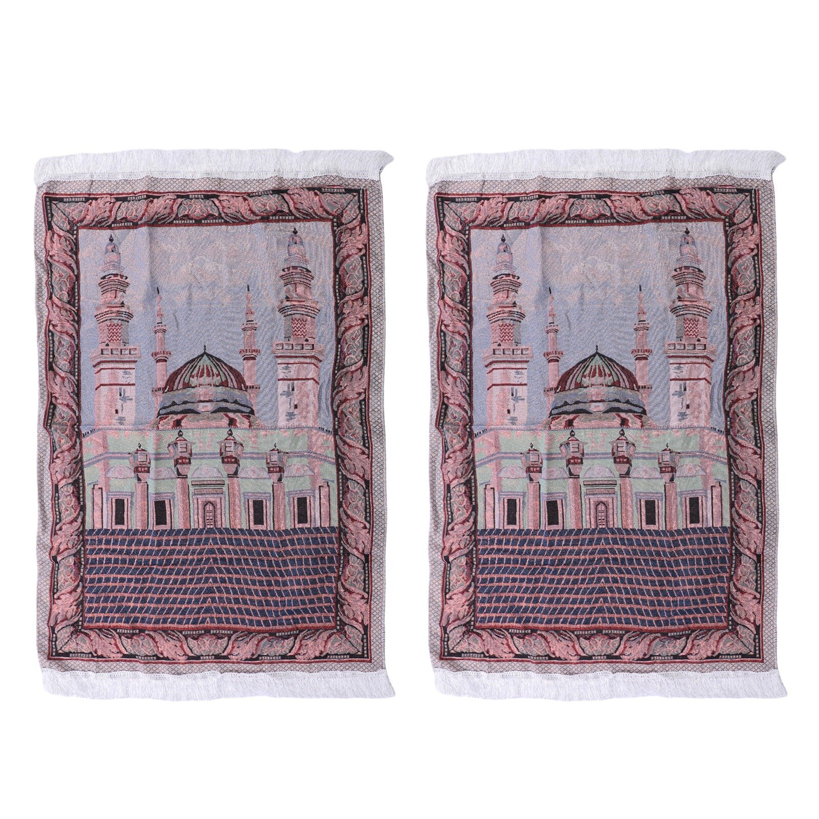 2 шт. коврики для молитвы с кисточками, мягкий хлопковый коврик с вышивкой, ковер для женщин, мужчин, детей, медитация