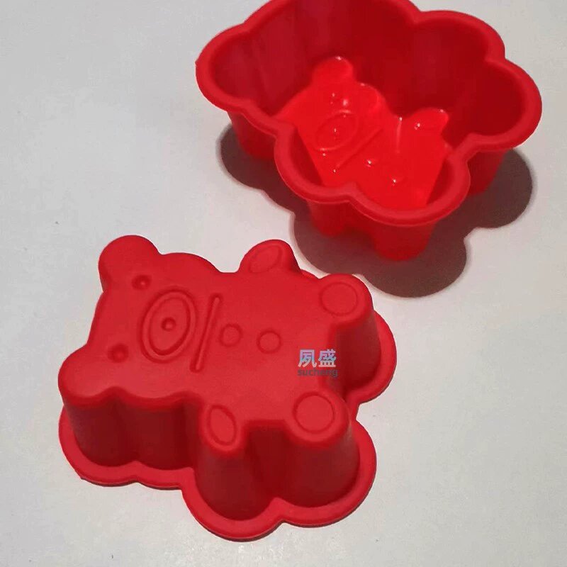 Форма для выпечки из пищевого силикона в форме медведя для мороженого, пудинга, мусса, антипригарная, термостойкая,