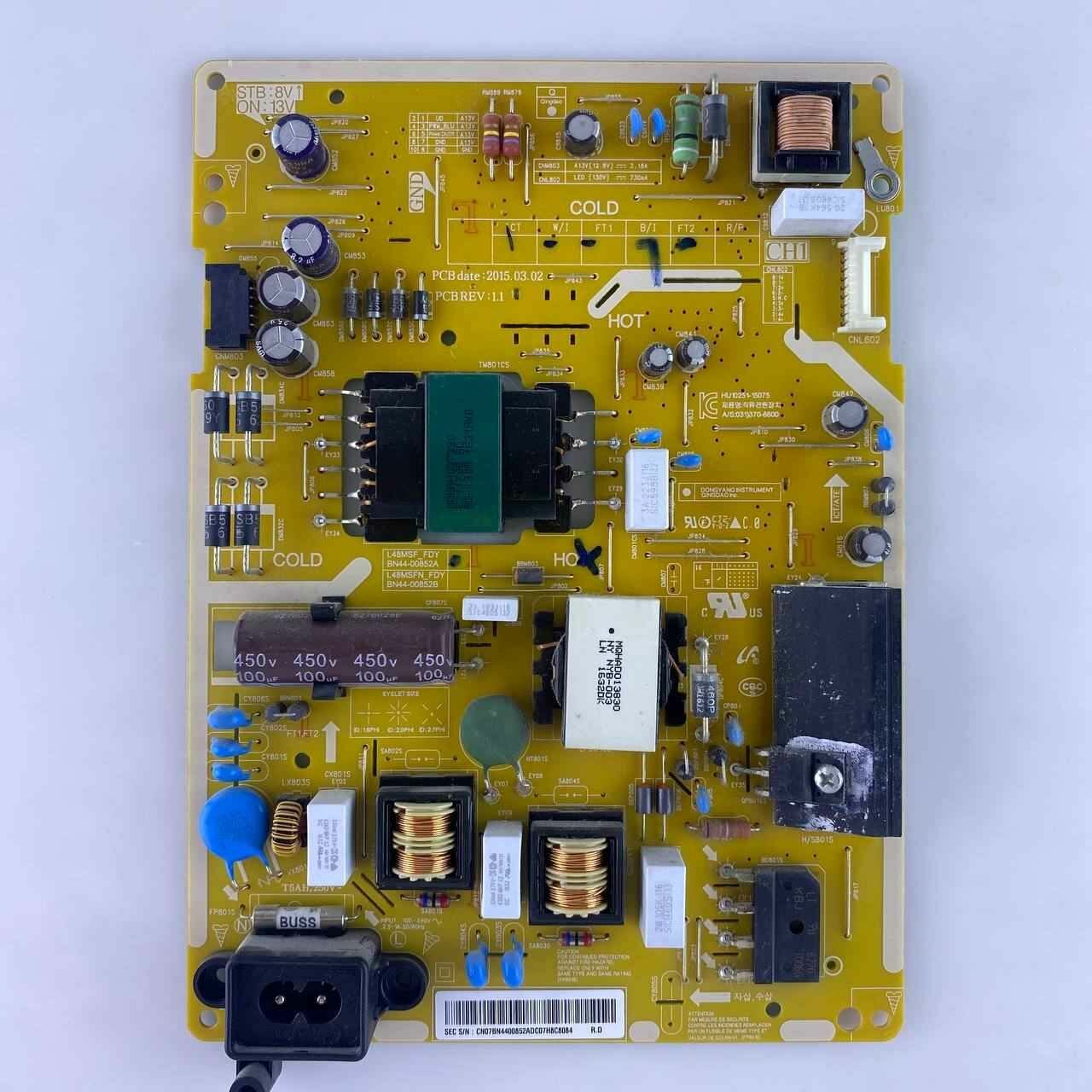 Блок питания PSU: BN44-00852A L48MSF_FDY для телевизора SAMSUNG UE43J5202AU, UE43J5272AU