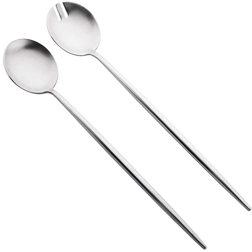 Сервировочные ложки из нержавеющей стали, 2 шт, Silver