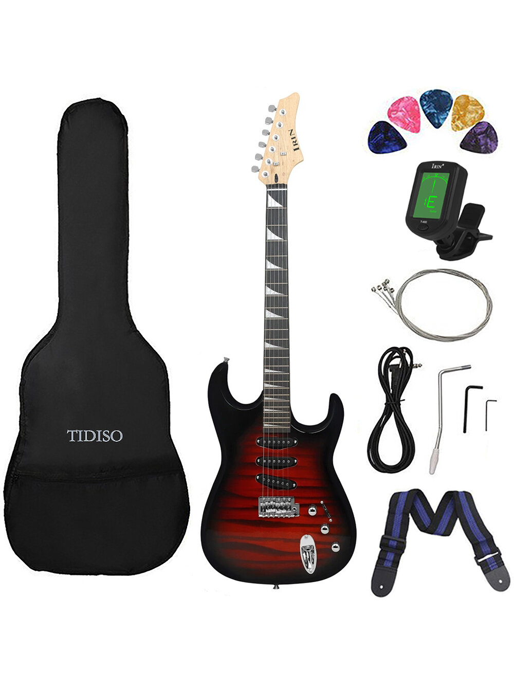 6-струнная Набор для электрогитары, текстура красного тигра