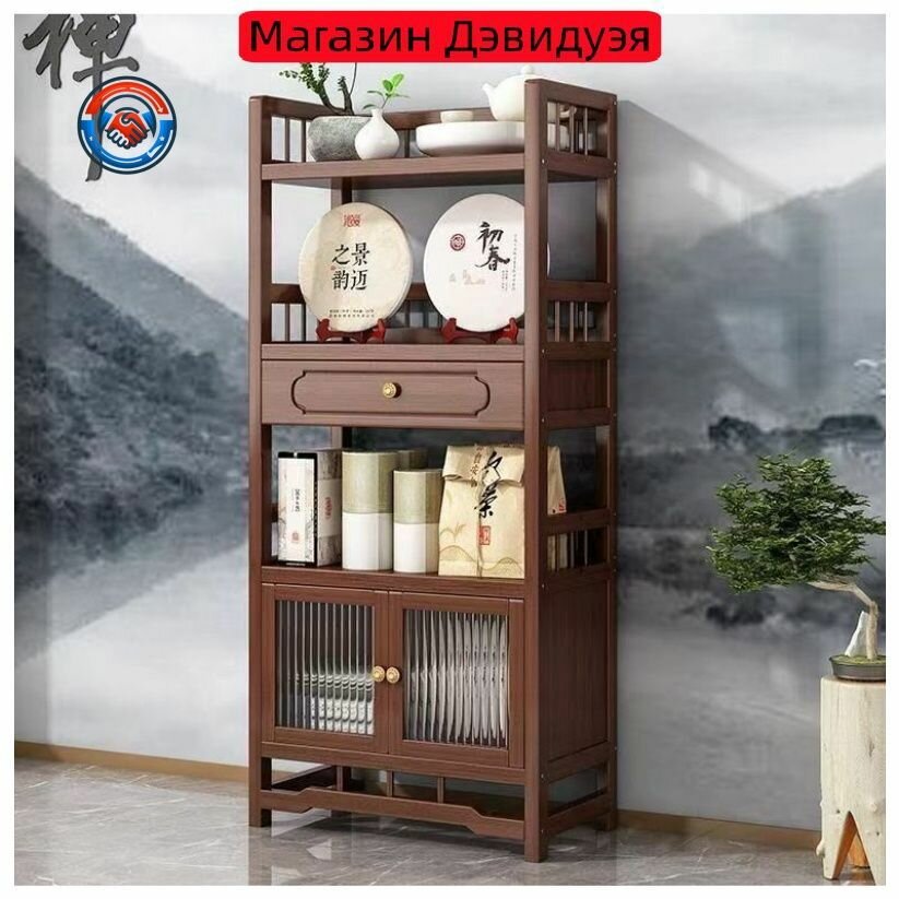 Буфет в гостиную Бестселлер, вместительный шкаф для посуды и декора, ЛДСП, органайзер пространства, минибар и сервант в одном