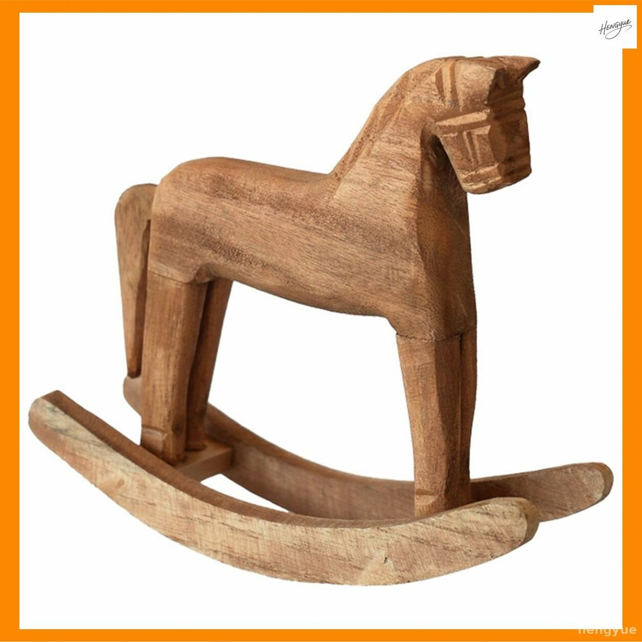 Винтажная резная деревянная лошадка-качалка с изображением животных-HDW-CJ0922-. hengyue