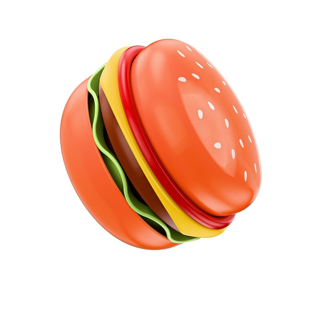 Набор из 5 предметов, тарелка и миска в форме гамбургера