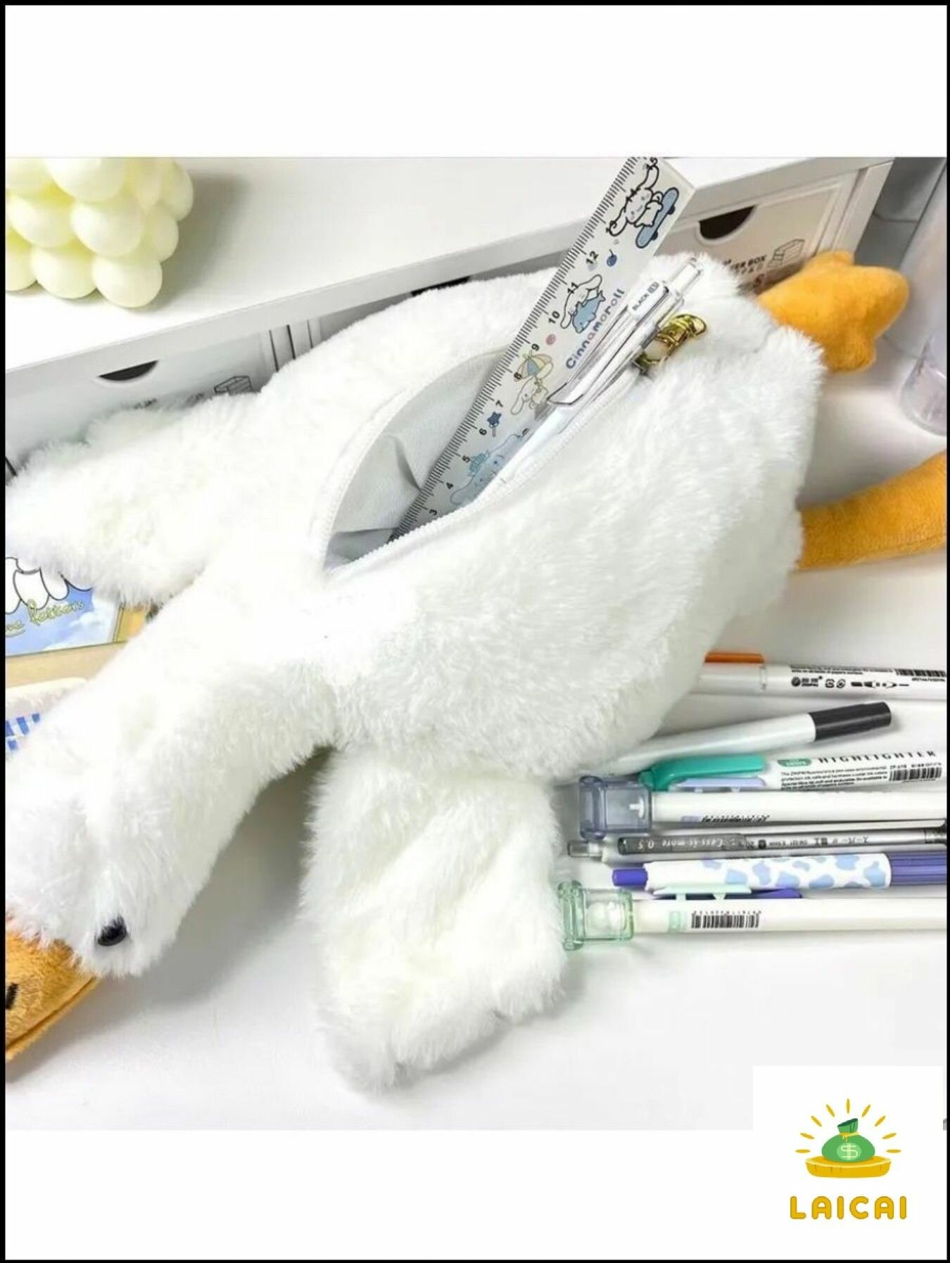 Пенал косметичка плюшевый Гусь