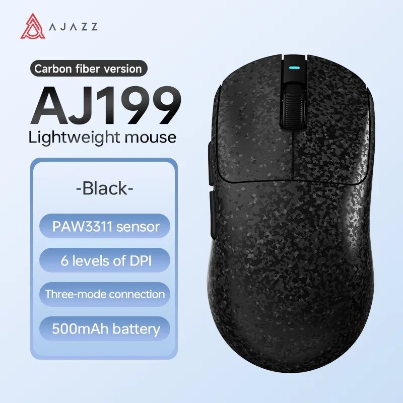 AJAZZ AJ199 беспроводная игровая мышь из углеродного волокна Carbon Fiber Version