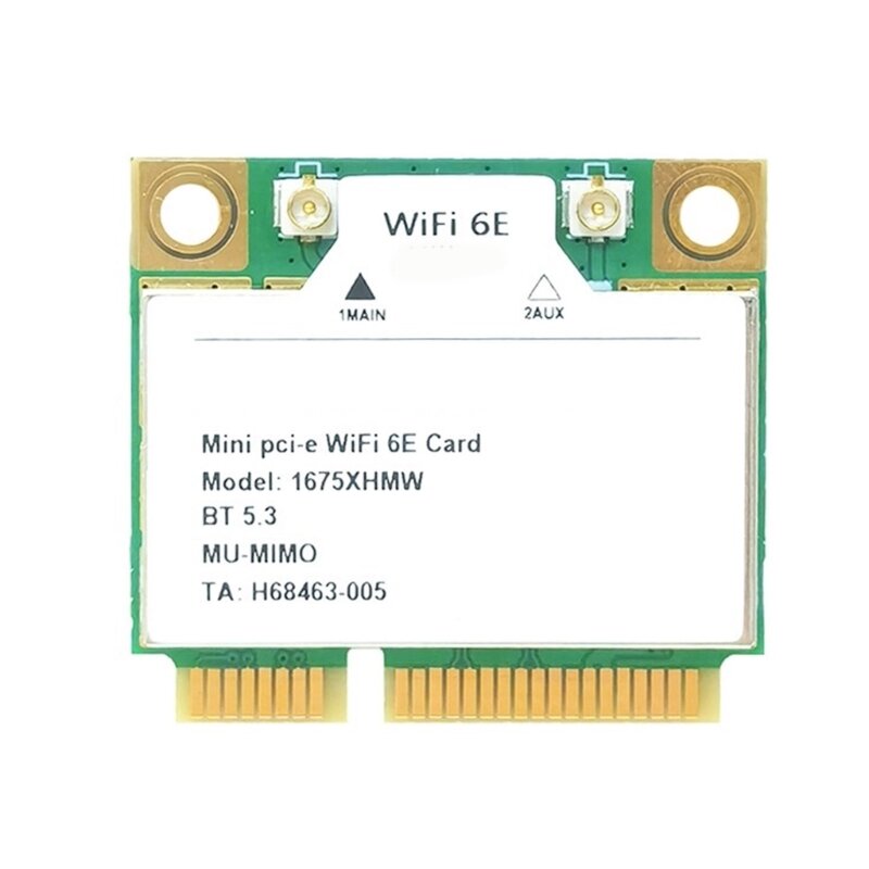 Беспроводная сетевая карта 1675X, адаптер PCIe WiFi6 2,4/5/6 ГГц, 5400 Мбит/с, быстрая скорость с BT5.3 для дома и офиса