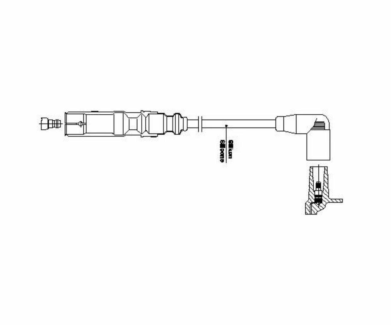 Провод зажигания Bremi 1A32/25, Audi A3 8L1, 8P1 1.6 08.00-08.12, Seat Leon 1M1 1.6 10.05-06.06, Skoda Octavia 1U2, 1Z3, 1U5, 1Z5 1.6 11.00-06.13, Volkswagen Bora 1J2, 1J6 1.6 08.00-05.05, Caddy
