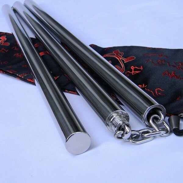 Трехсекционная комбинированная палка из нержавеющей стали, двойного назначения, палка для боевых искусств, кунг-фу, длинная палка, палка Ци Мэй, может быть превращена в свисток