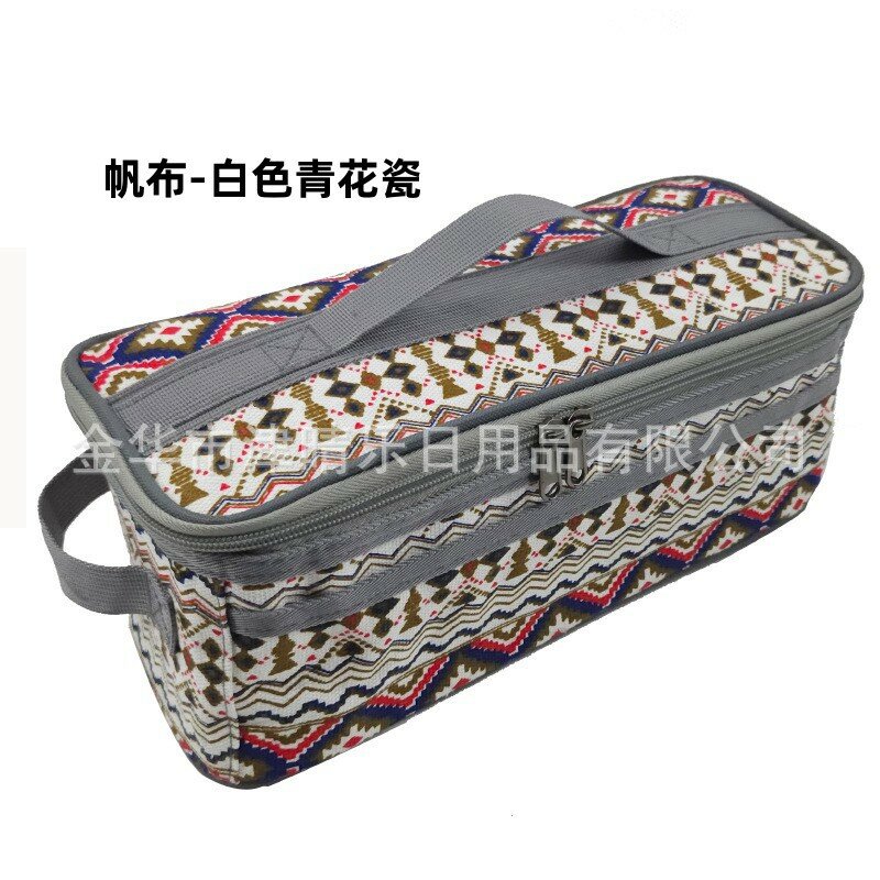 Посуда Сумка Кемпинг Кухонные принадлежности Сумка для хранения Этнический стиль Уличная сумка для пикника Портативная