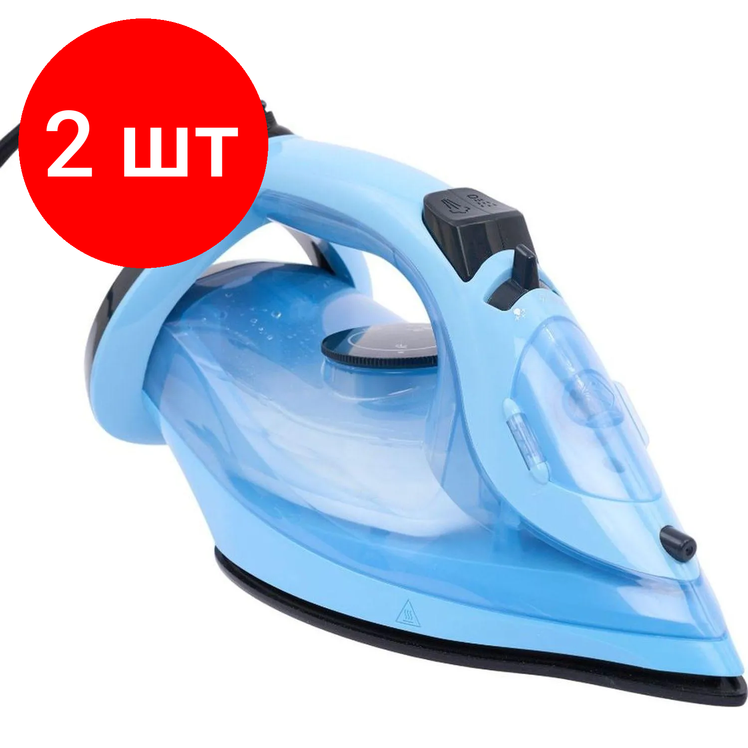 Комплект 2 штук, Утюг Panasonic NI-M343VTW, паровой, 2400вт, 300мл, синий
