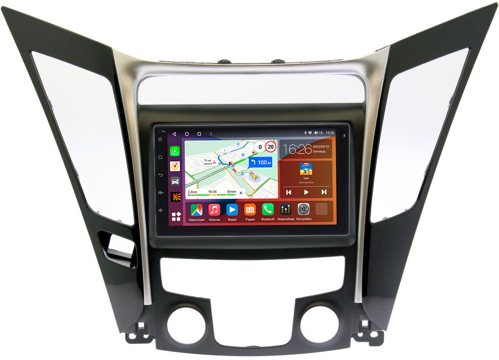 Штатная магнитола Hyundai Sonata VI (YF) 2009-2014 Canbox H-Line 4478-RP-HDSNE-104 Android 10 (4G-SIM, 6/128, DSP, QLed)