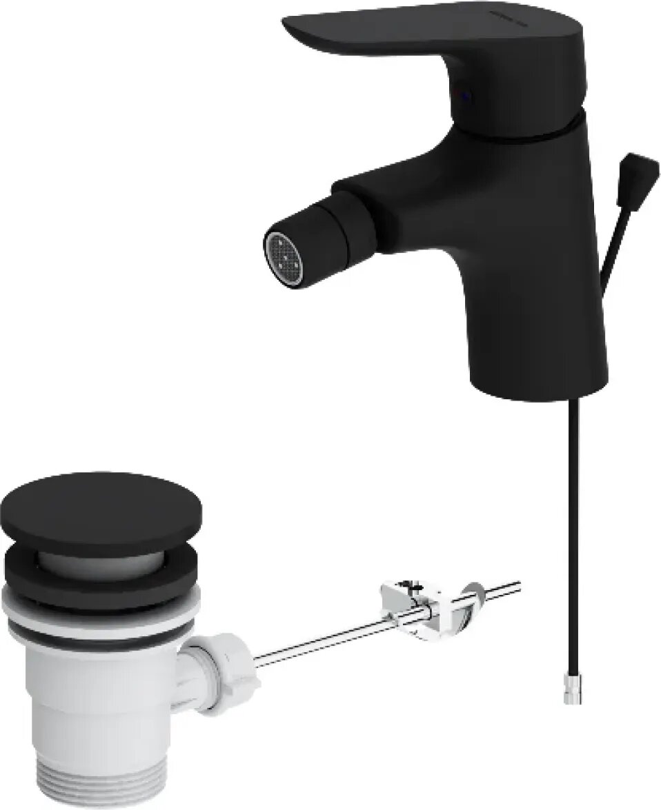 Смеситель Damixa Jupiter 770240300 для биде черный матовый