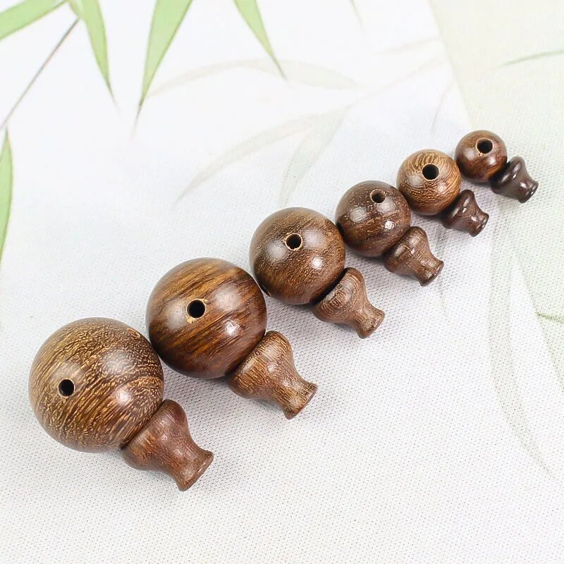 Комплект деревянных бусин из сандала для рукоделия 10mm 5sets, golden silkwood