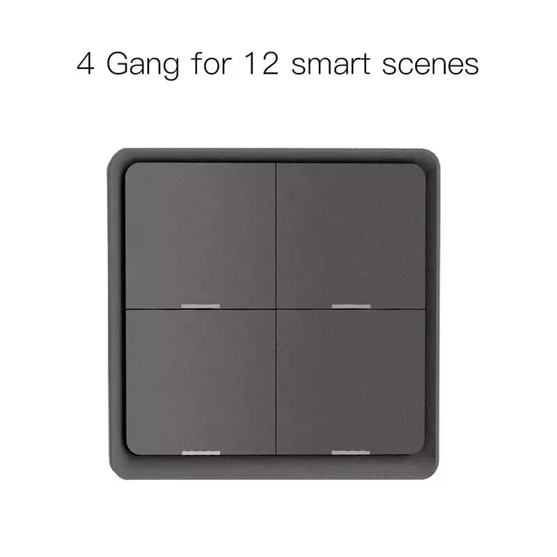 MOES 4-х клавишный переключатель сцен ZigBee Gray