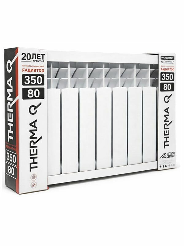 Радиатор биметаллический МС THERMA Q ECO 350/80 9 секций 946Вт (пр-во Россия)