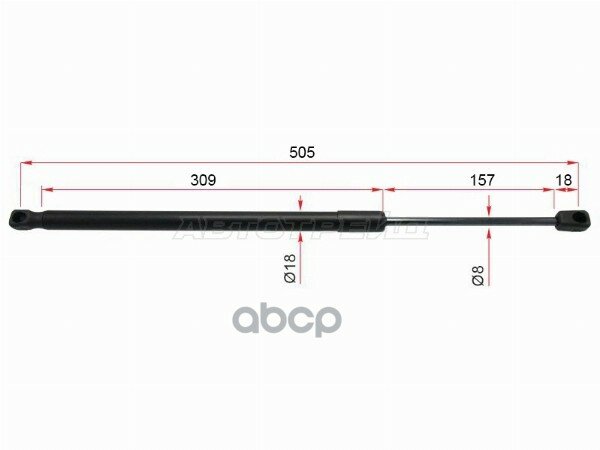 Амортизатор крышки багажника Volkswagen Touran 03-10 (Справа=Слева) Sat арт. ST-1T0827550C
