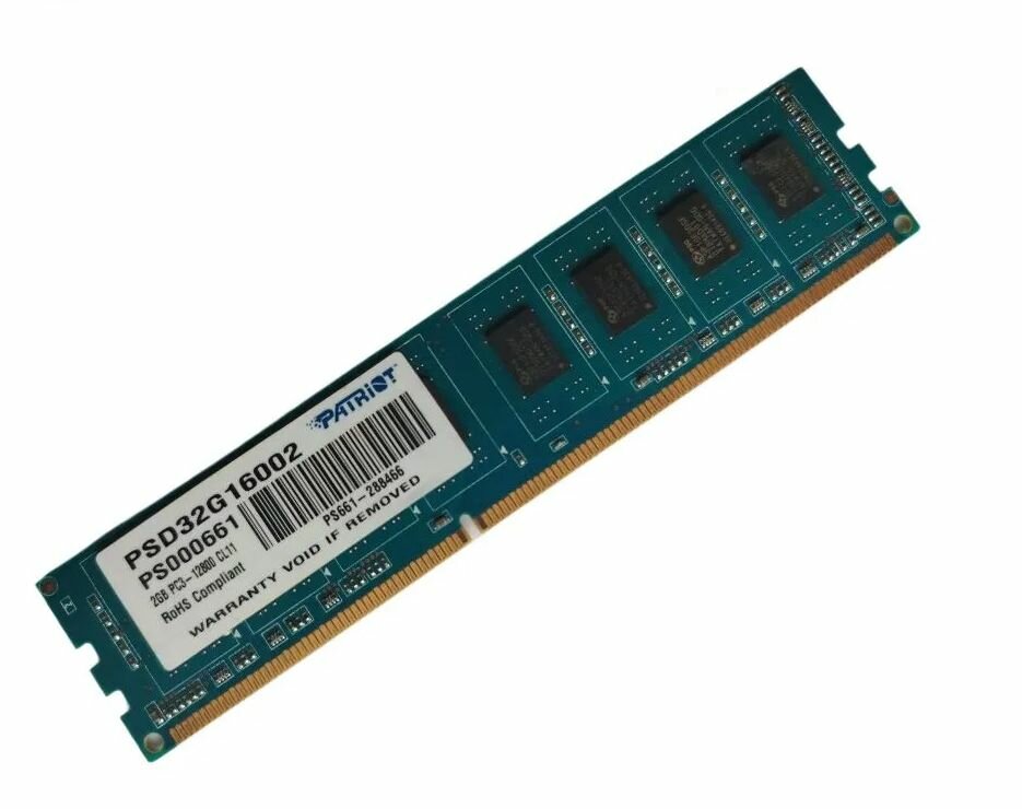 Оперативная память Patriot PSD32G160081 DDR3 2GB