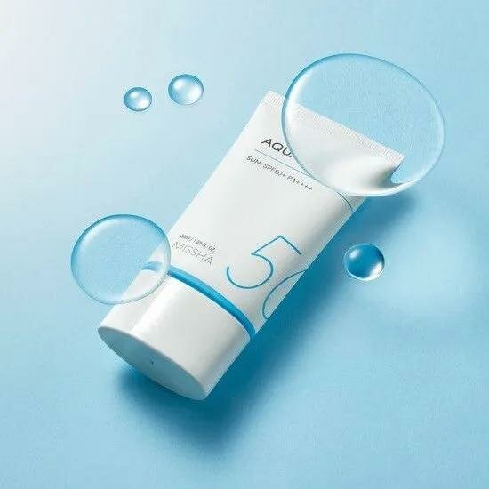 Солнцезащитный крем MISSHA "All Around Safe Block", Aqua, с охлаждающим эффектом, SPF 50+, 50 мл
