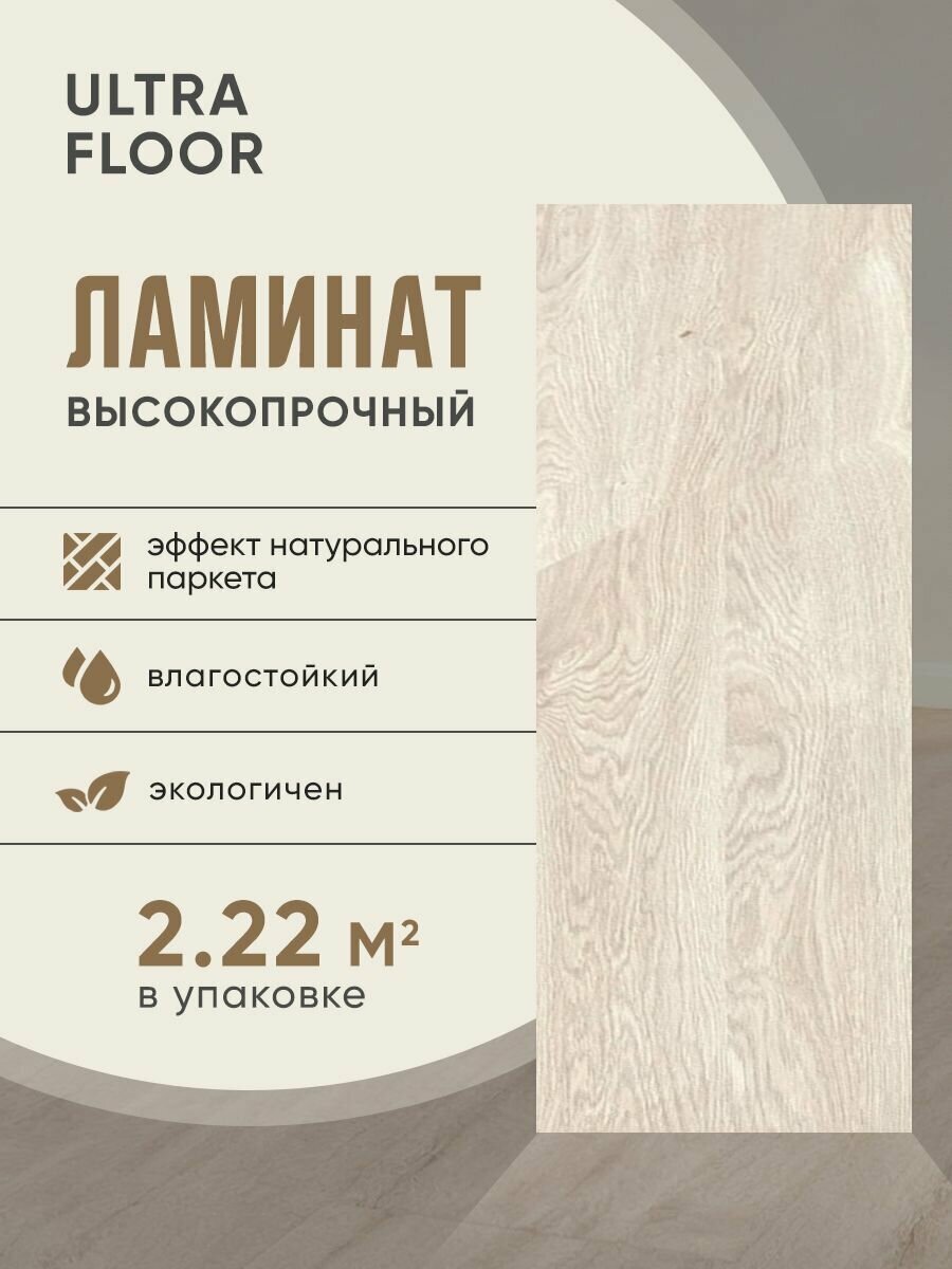 Ламинат напольный Парящий дуб 9шт/уп 2,22м2