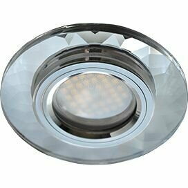 Ecola MR16 DL1654 GU5.3 Glass Стекло Круг граненый Хром / Хром 25x90 (кd74) [FC1654EFF.]