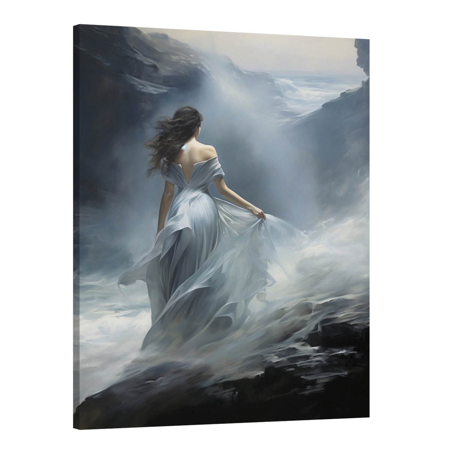 Интерьерная картина 50х70 "Девушка и море"