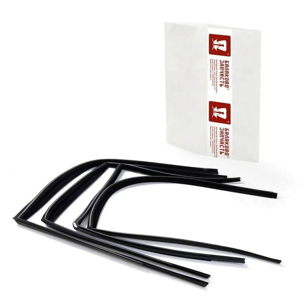 Уплотнители опускного стекла (бархотки) для ВАЗ 2109, 2114 верхние комплект 4 шт. арт 12105