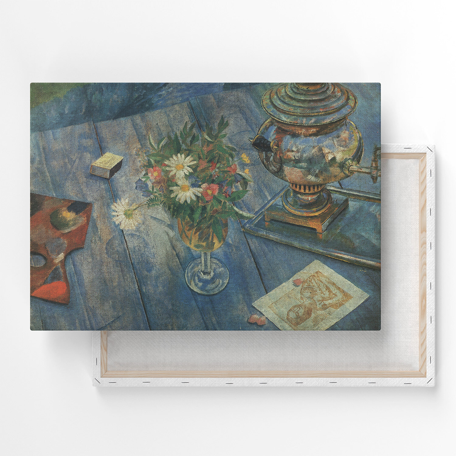 Картина на холсте, репродукция / Кузьма Петров-Водкин - Натюрморт с самоваром / Размер 60 x 80 см