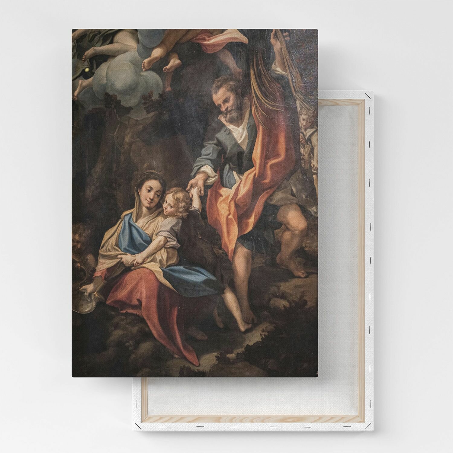 Картина на холсте, репродукция / Корреджо - Riposo durante il ritorno dallEgitto / Размер 30 x 40 см