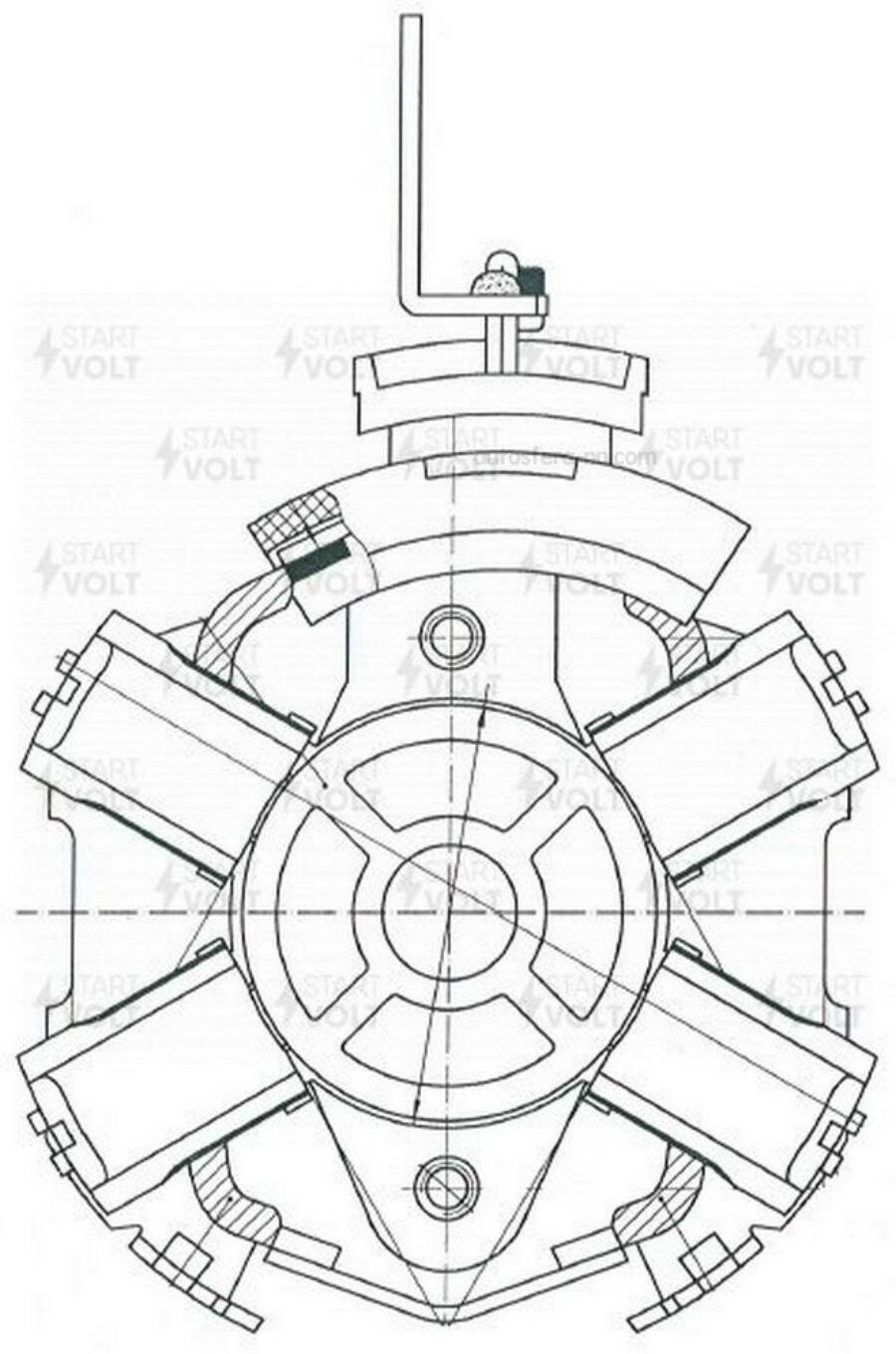 STARTVOLT VBS3006 Узел щеточный стартера JCB/Perkins дв. Perkins 400 series (STARTVOLT)