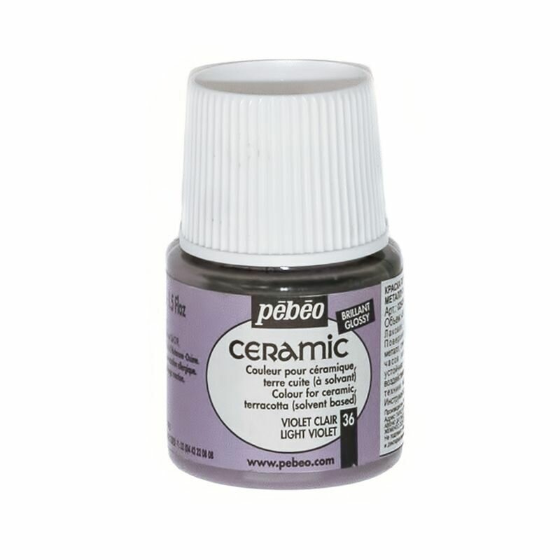 Краска для керамики и металла Pebeo Ceramic, 45 мл, 036 светло-фиолетовый