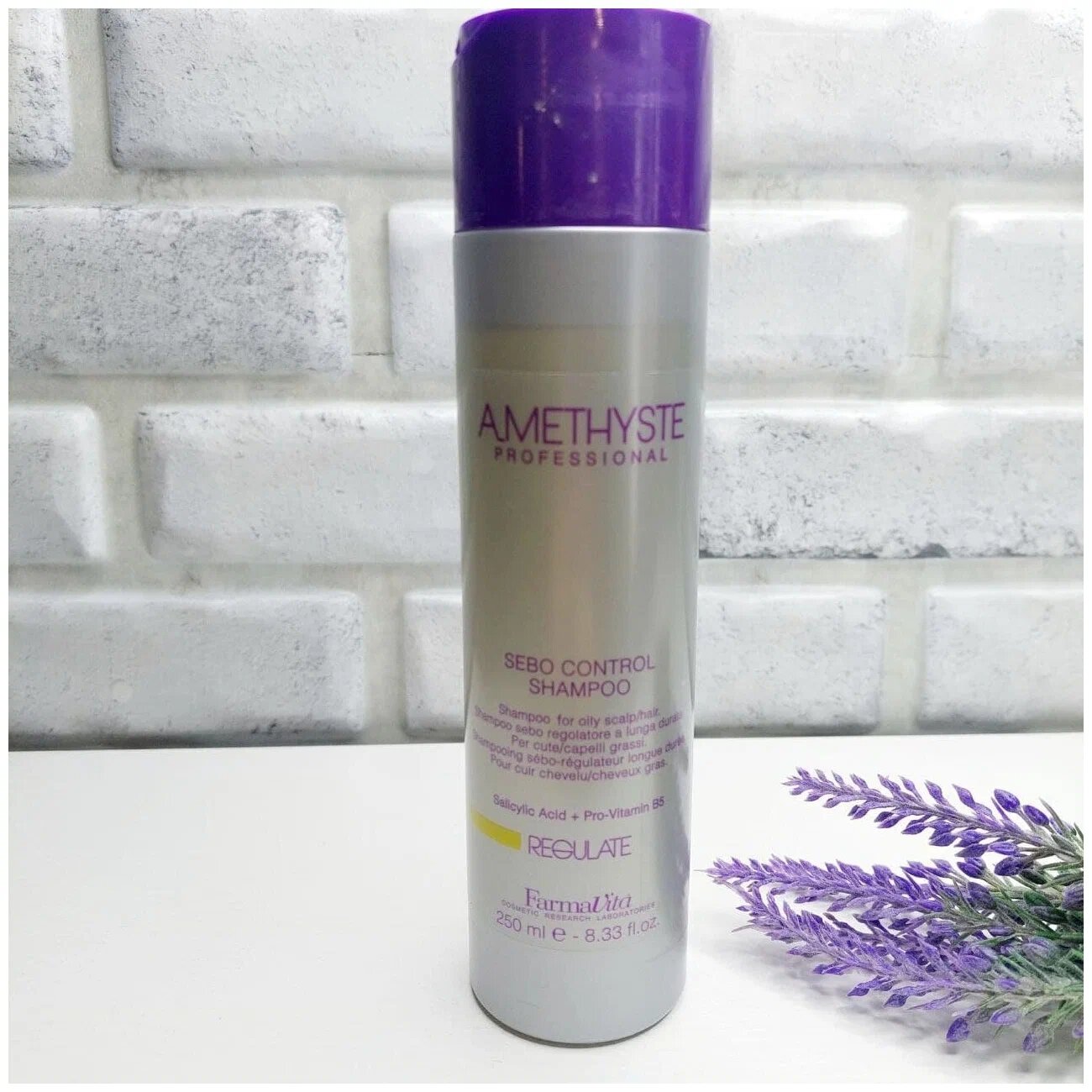 FarmaVita шампунь для жирной кожи головы Amethyste Regulate sebo controll, 250 мл