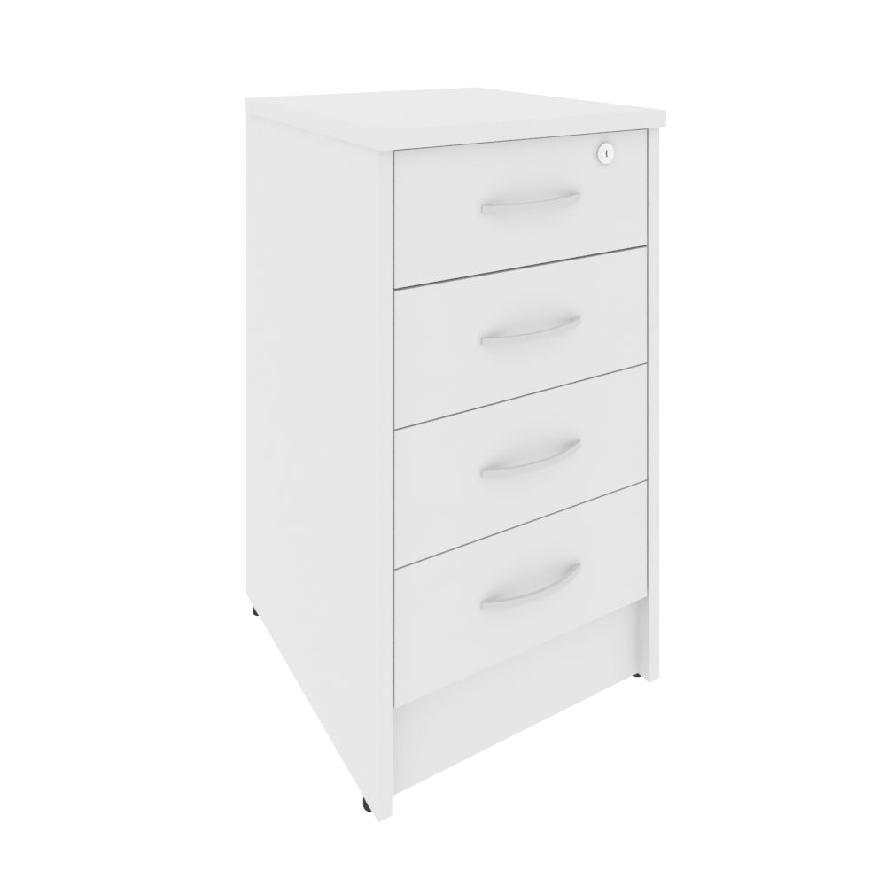 Тумба приставная с замком Рива Riva А. ТП-4 Белый 412*450*750