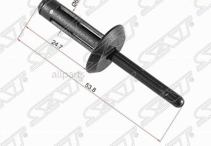 SAT ST-M10836 Клипса заклепка GM/FORD (Продажа по 10шт)