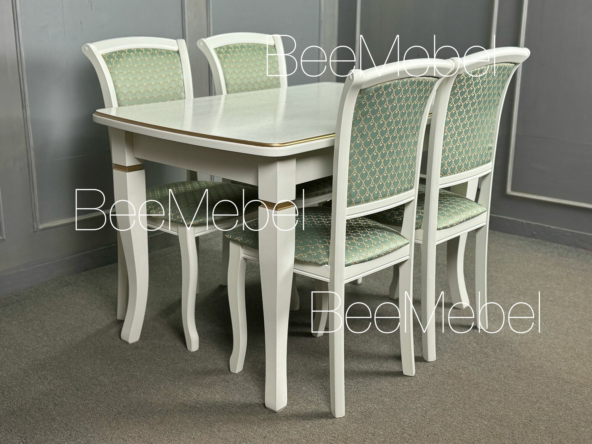 Обеденная группа, стол 120 и 4 стула. Кухонный сто и стулья. Комплект кухонной мебели стол и стулья