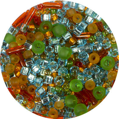 MIX 2 25 г №3228 оранжево-зел.-голубой