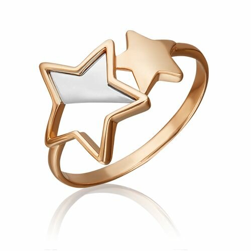 Кольцо PLATINA, комбинированное золото, 585 проба, родирование