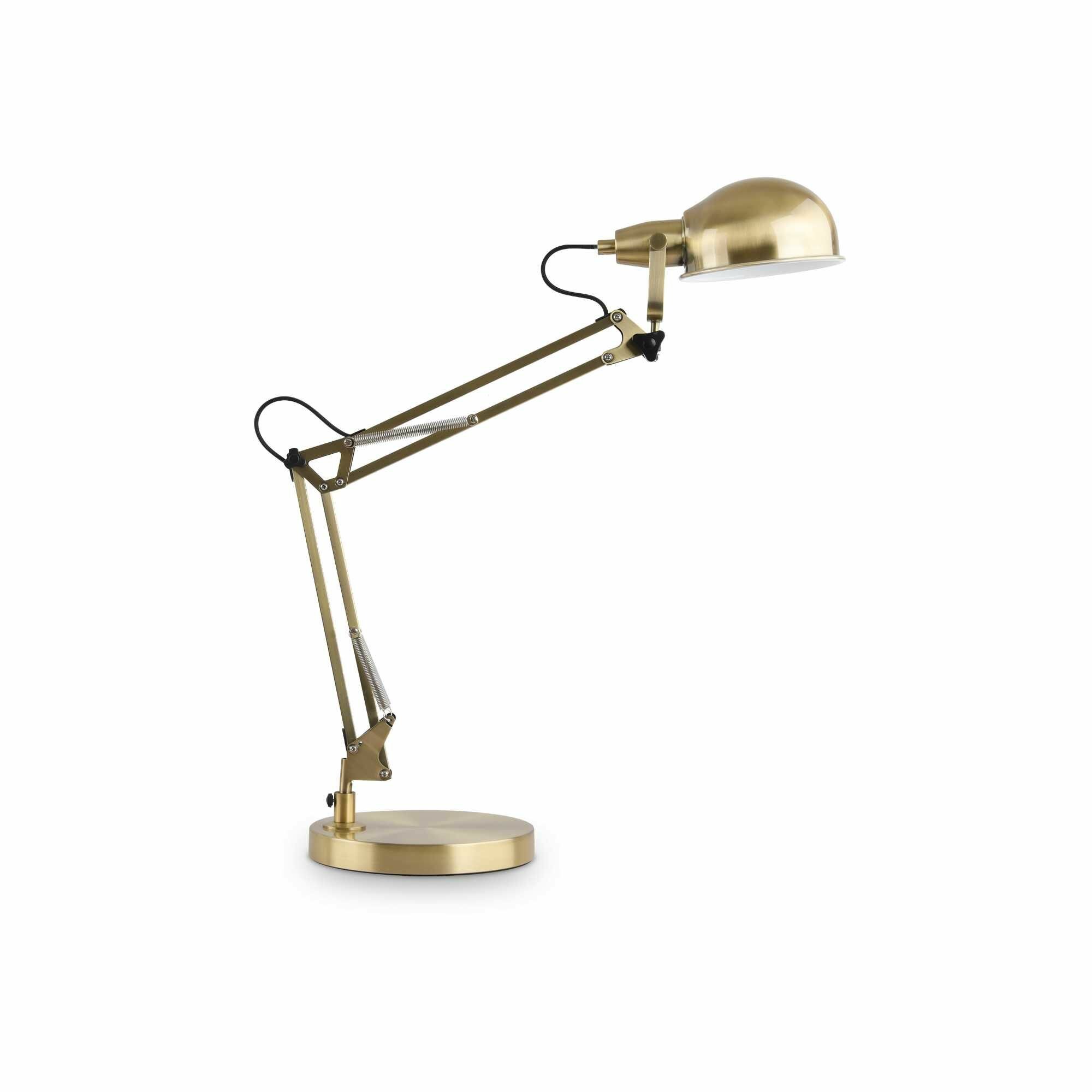 Лампа настольная ideal lux Johnny TL1 макс.1x25Вт E14 230В IP20 Латунь античная Металл Выключатель 313368.