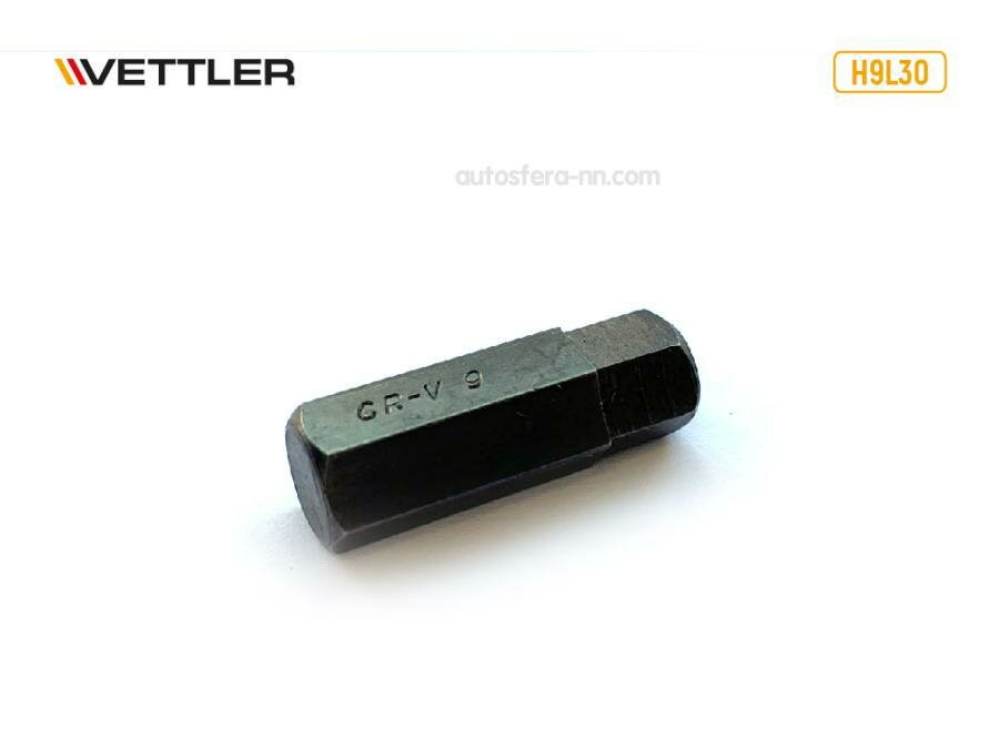 VETTLER H9L30 Бита вставка шестигранная 9мм 3/8" длина 30мм VETTLER