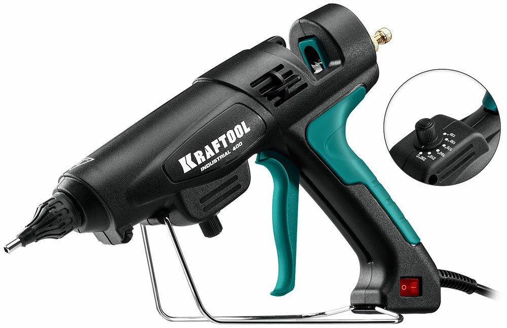 Пистолет термоклеевой электрический Kraftool Industrial 400 d 11-12 мм 50 г/мин