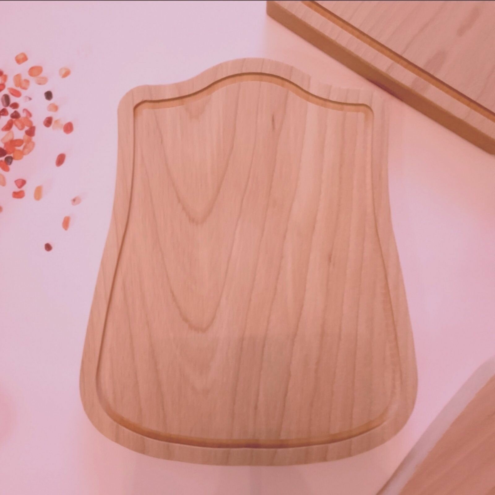 Доска сервировочная, разделочная 25-20-2 см, цельный массив бука