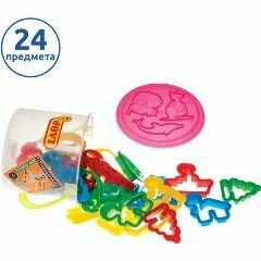 Набор для лепки JOVI, формочки 24шт, пластиковое ведро