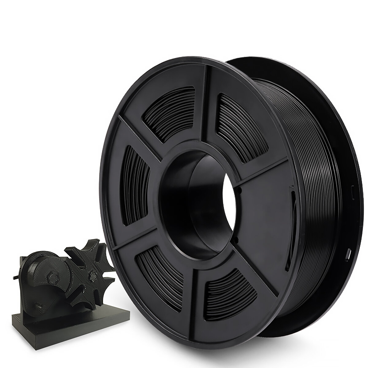 Филамент NVPRINT PLA+ Black для 3D печати диаметр 1.75мм длина 330 метров масса 1 кг