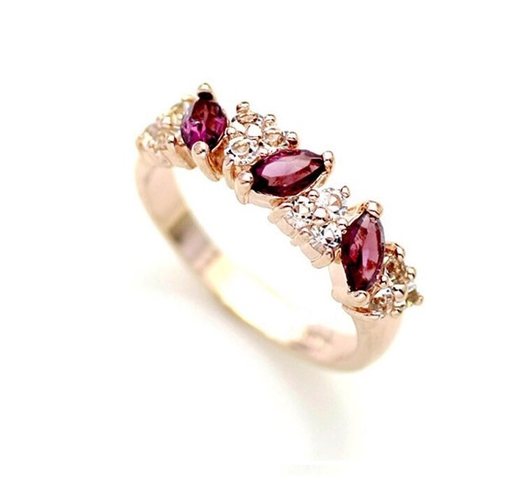 Кольцо, искусственный камень, циркон