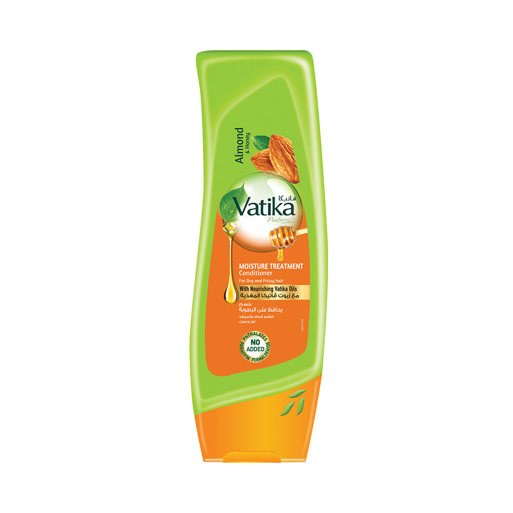 Vatika ALMOND AND HONEY Moisture Treatment Conditioner, Dabur (Ватика миндаль И МЕД Кондиционер увлажняющий для сухих, вьющихся и жестких волос, Дабур), 400 мл.