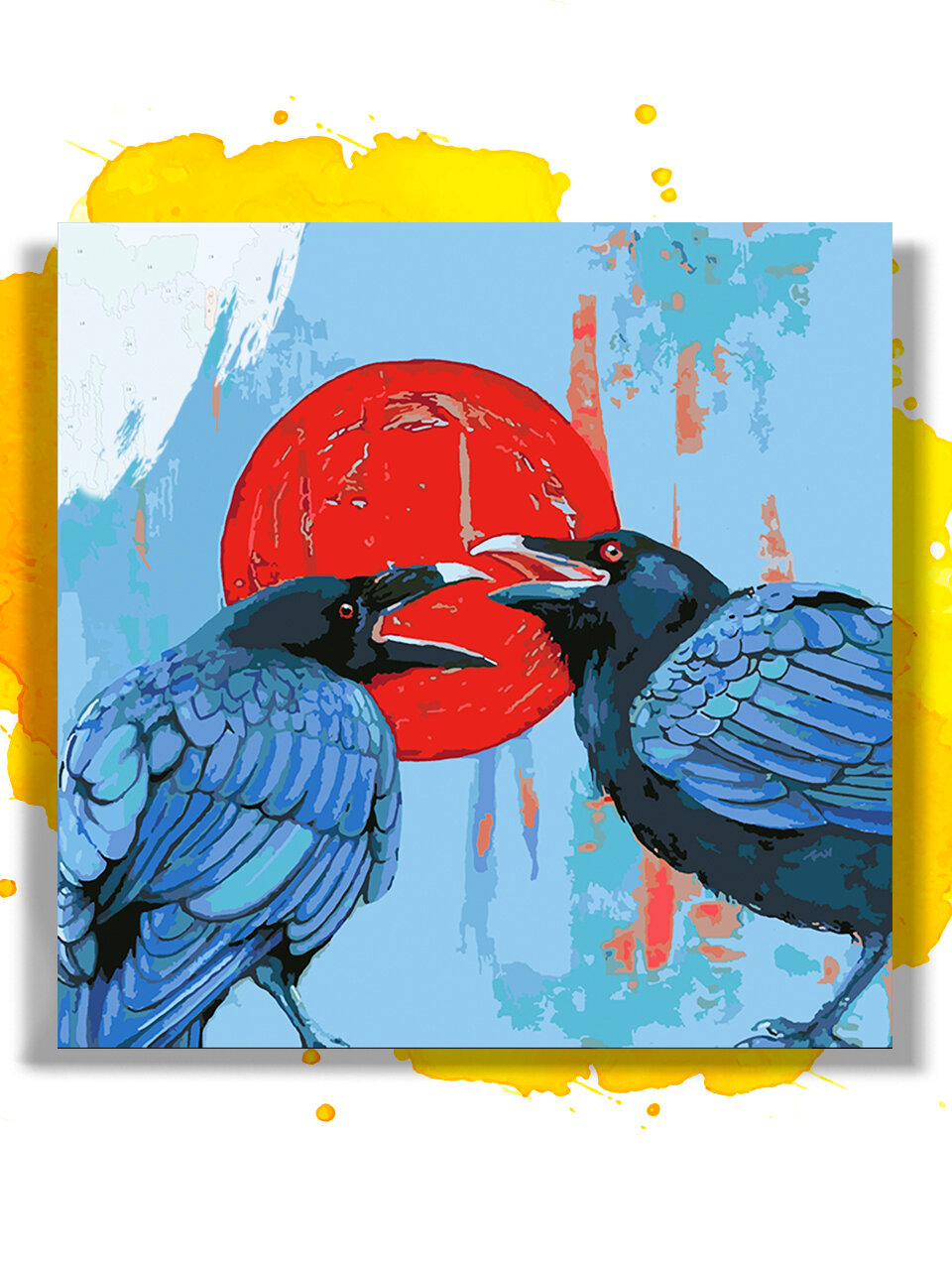 Картина по номерам на холсте Вороны Восток, 40 х 40 см