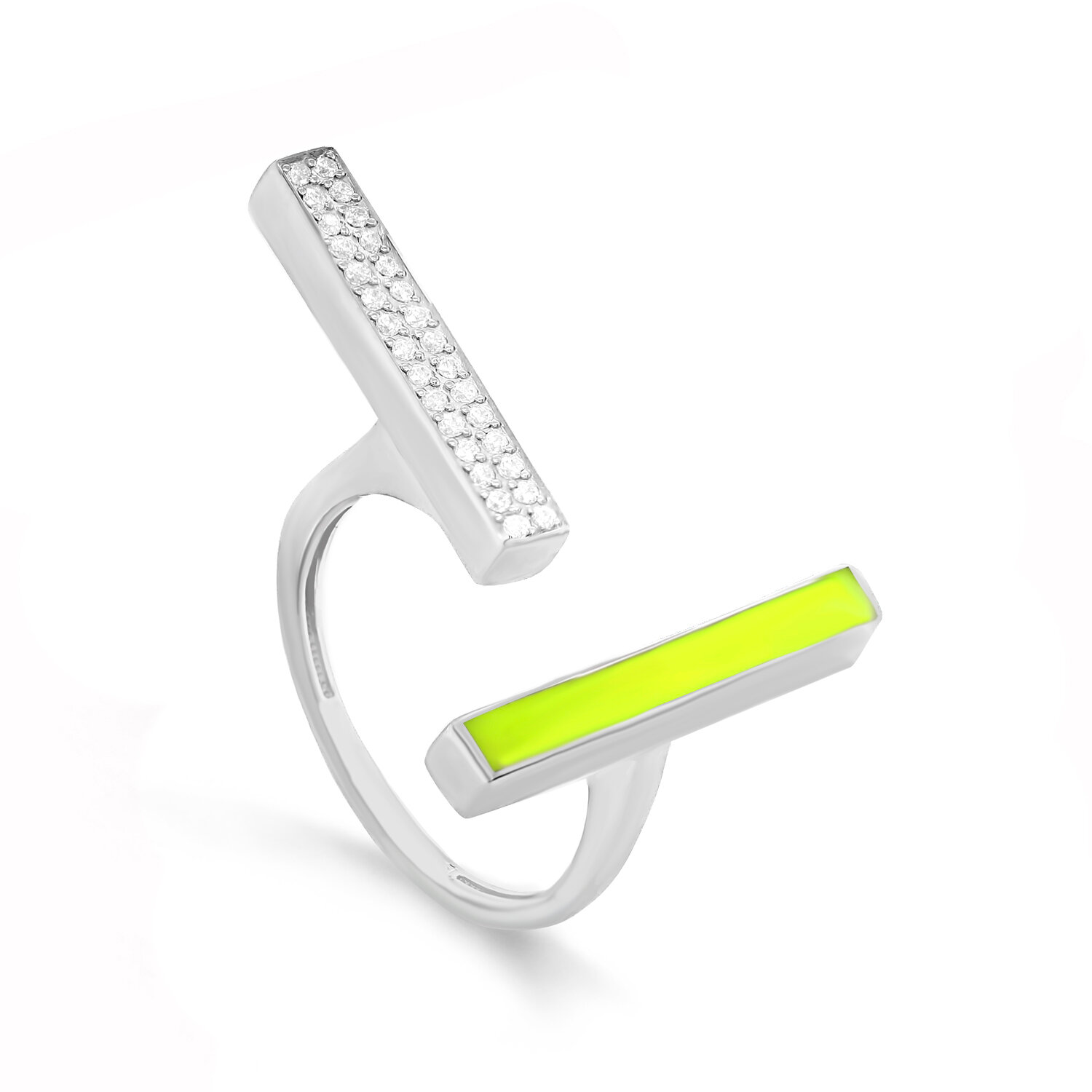 Кольцо тонкое, серебро, 925 проба, фианит