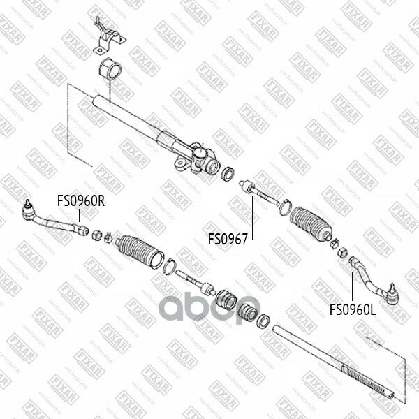 Тяга рул. лев, прав. HYUNDAI IX35, TUCSON 09=>/ KIA SPORTAGE 10=> 577242S000 FIXAR арт. FS0967 — фото 1