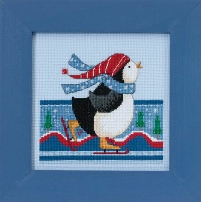Набор для вышивания бисером и нитками " Полярный каток" / Polar skate, 12,7 x 11,4 см, Mill Hill